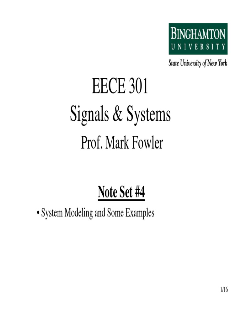 System Modeling & Examples | PDF | Signal (Electrical Engineering) | Cable