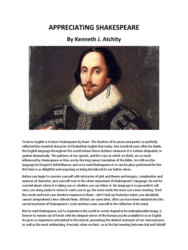 Appreciating Shakespeare | PDF | King Lear | William Shakespeare