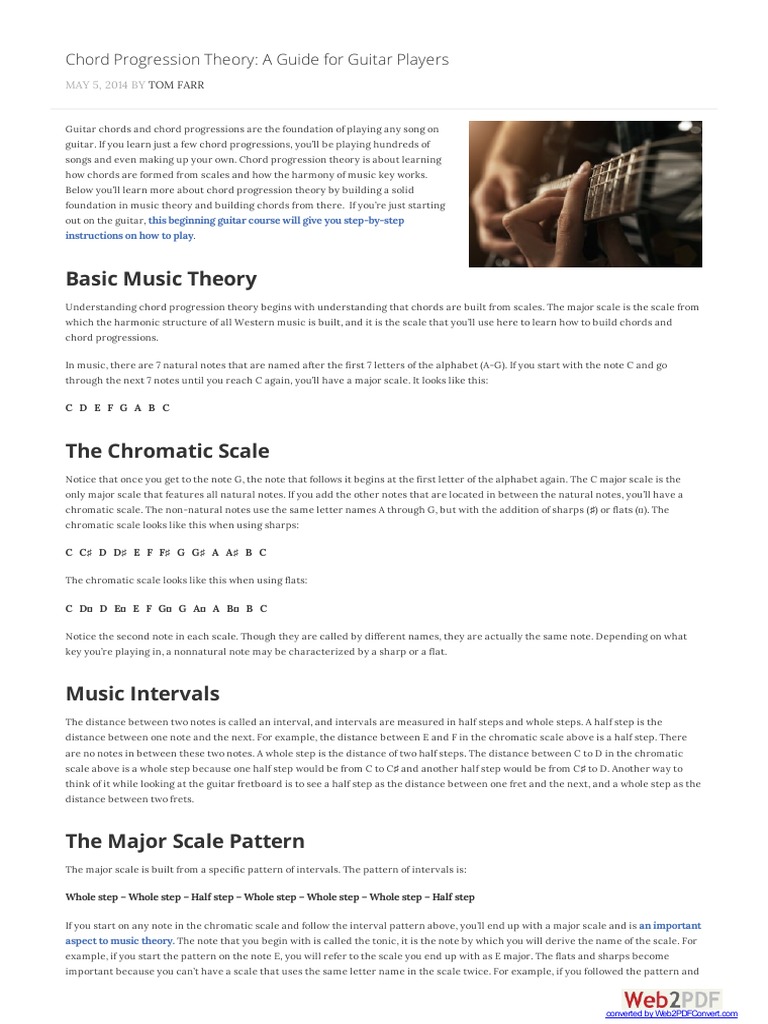 Basic Music Theory: Chord Progression Theory: A Guide For Guitar ...