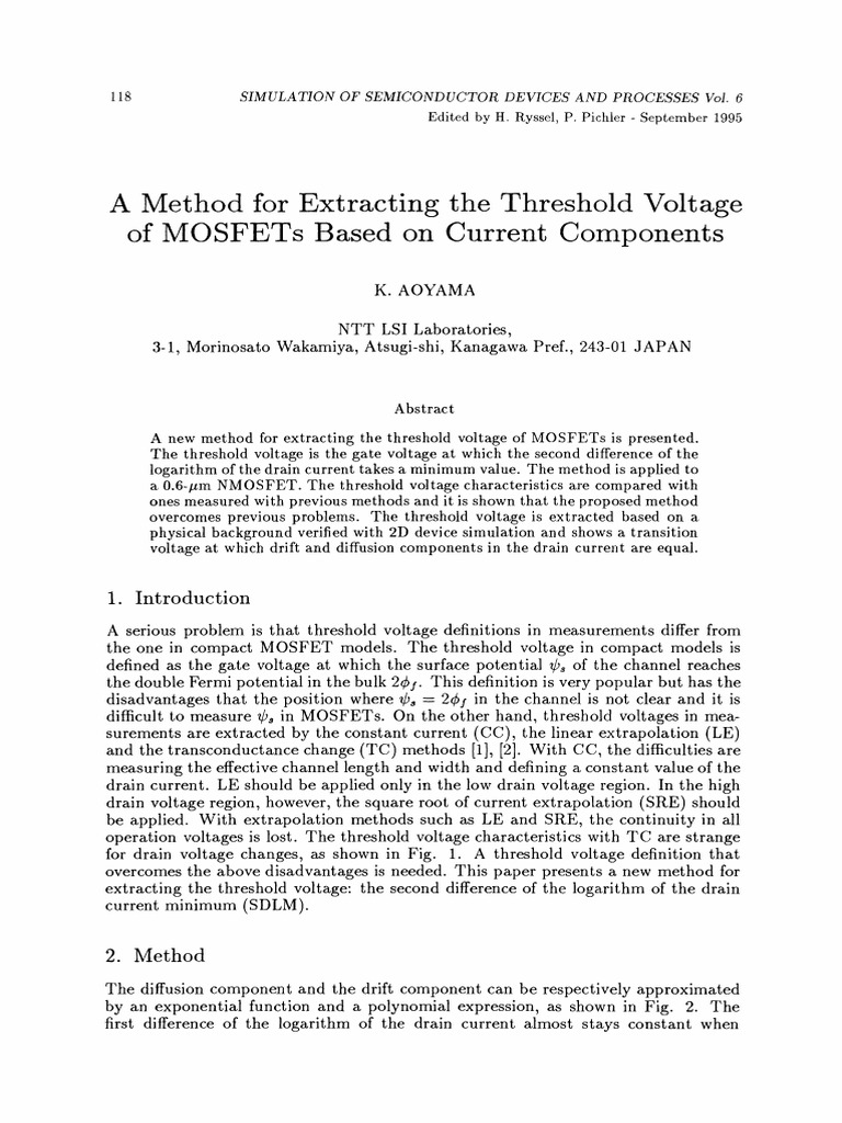 VTH Definition | PDF | Mosfet | Field Effect Transistor