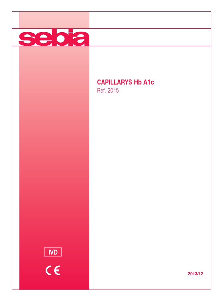 Capilar Hba1c Inserto Sebia | PDF | Electroforesis | Electroforesis capilar