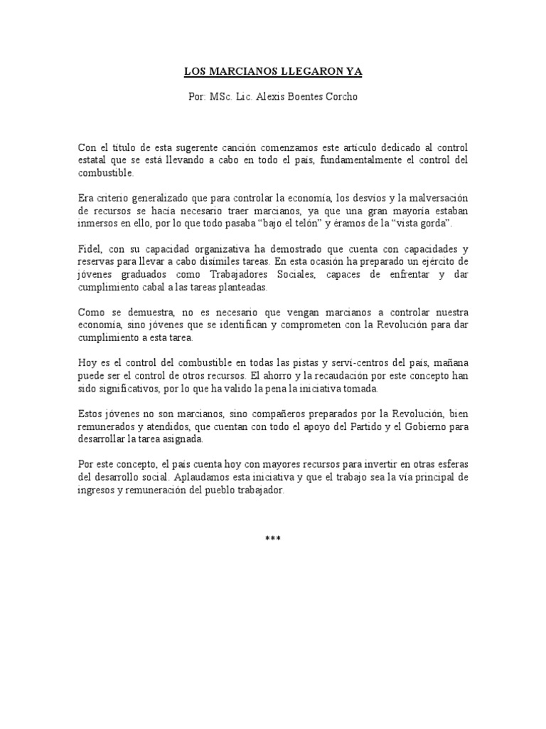 Los Marcianos Llegaron Ya | PDF