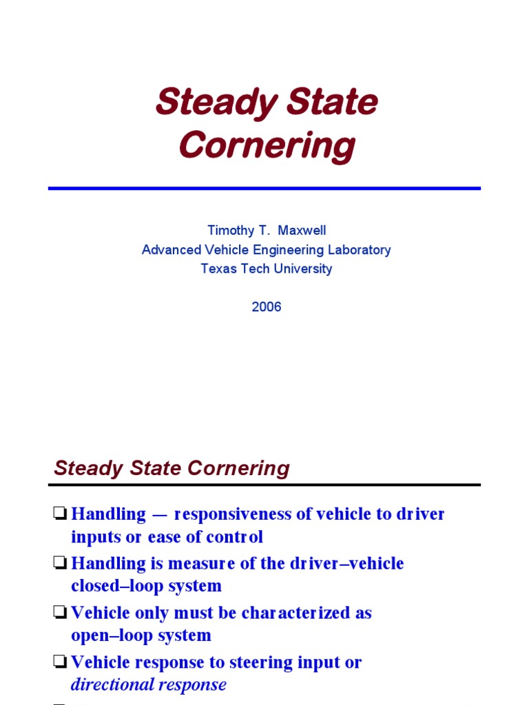 Cornering Forces and Geometry | PDF | Tire | Steering