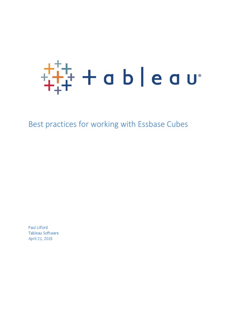 Essbase Cube Best Practices for Tableau | PDF | Application Software ...