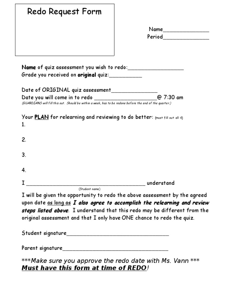 Redo Assessment Form | PDF | Business