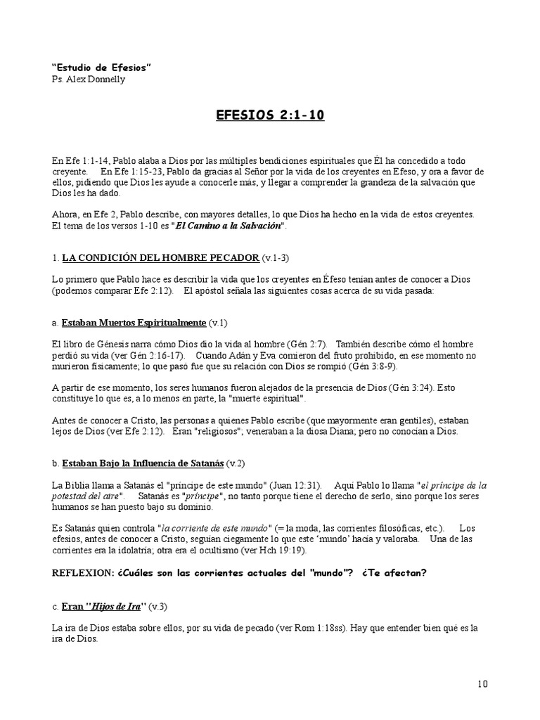 Efesios 2 1 10 Descargar Gratis Pdf Salvación Pablo El Apóstol
