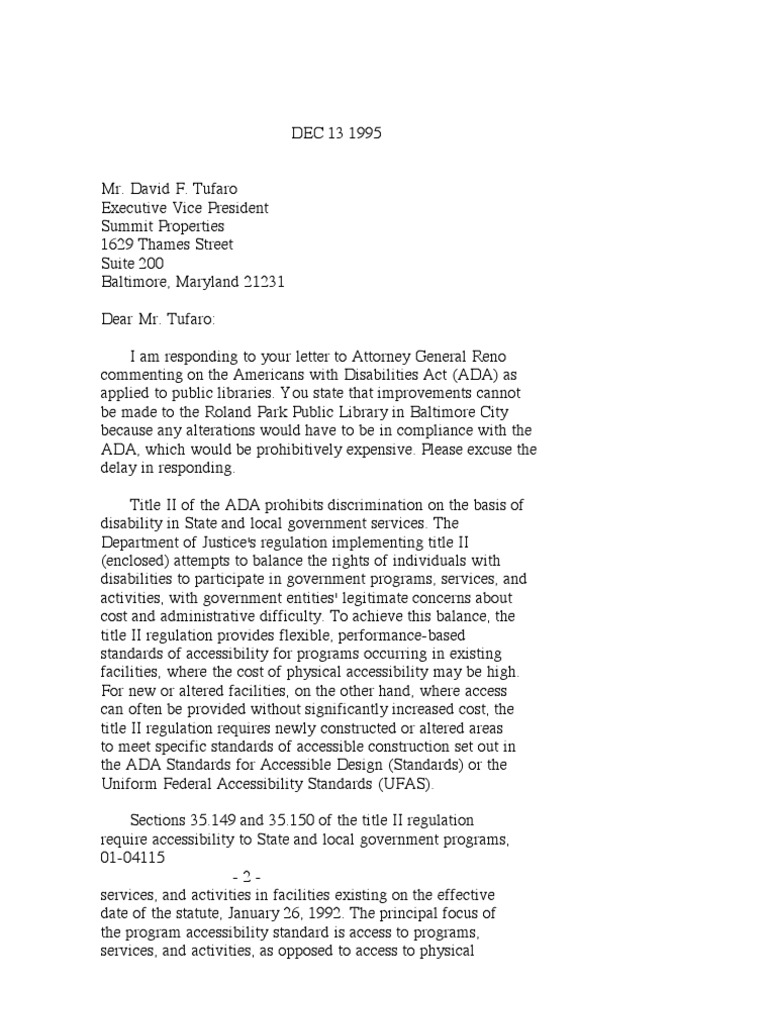 US Department of Justice Civil Rights Division - Letter - Tal660 | PDF ...