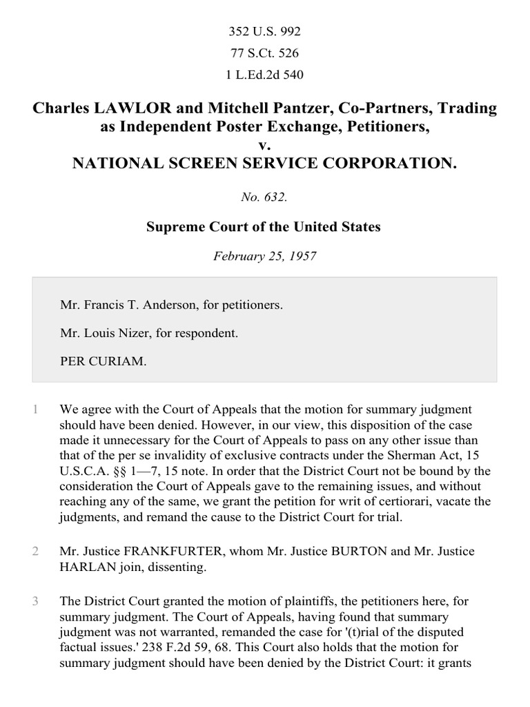 Charles Lawlor and Mitchell Pantzer, Co-Partners, Trading As ...