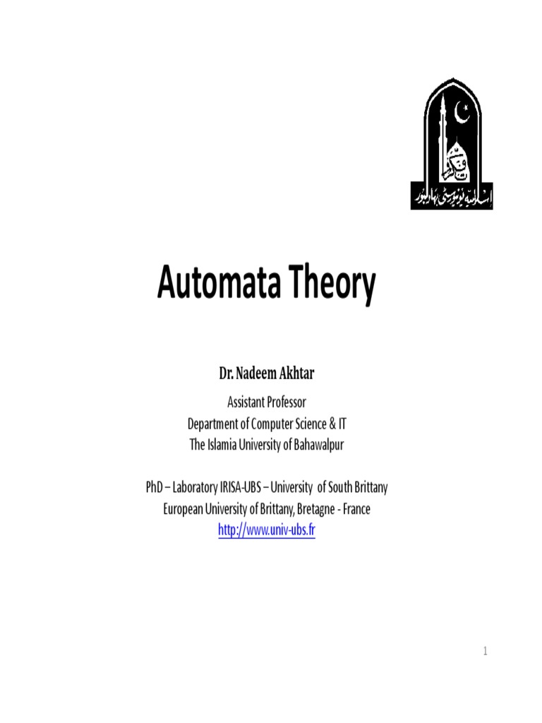 Automata Finiteautomata Pdf Automata Theory Models Of Computation