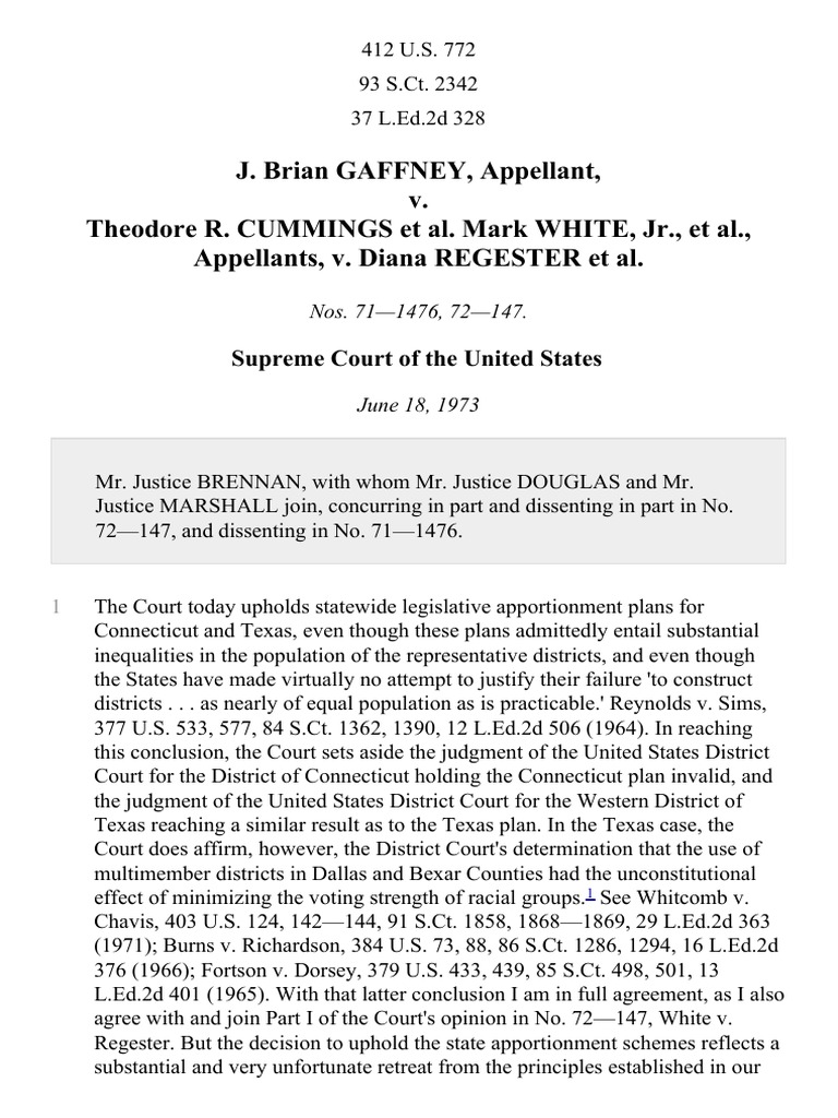 J. Brian Gaffney v. Theodore R. Cummings Mark White, Jr. v. Diana ...