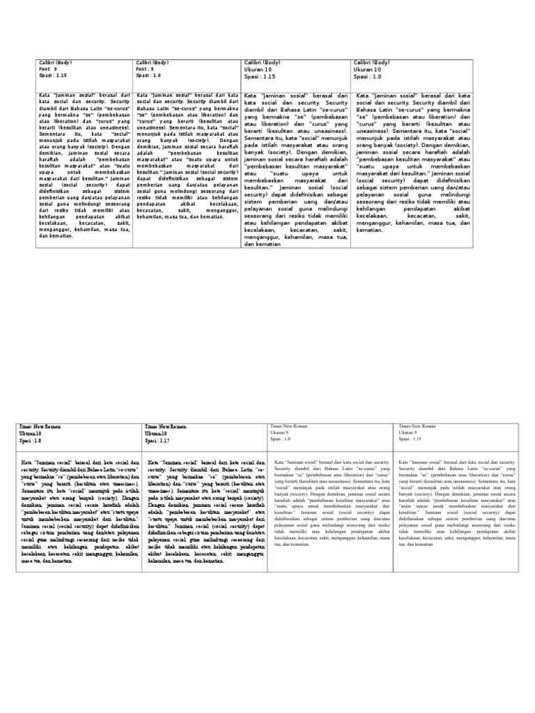 Contoh Format Buku Saku Jaminan Sosial | PDF