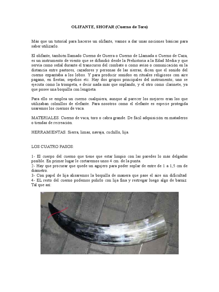 OLIFANTE | PDF | Vacas | Instrumentos musicales