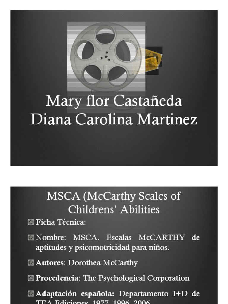 Escalas McCarthy de Aptitudes Infantiles | PDF | Memoria | Creatividad