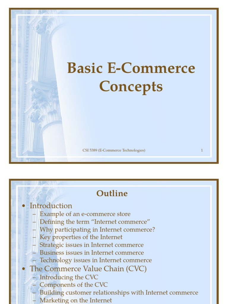 E-Commerce Basics & Value Chain | PDF | E Commerce | Electronic Data ...