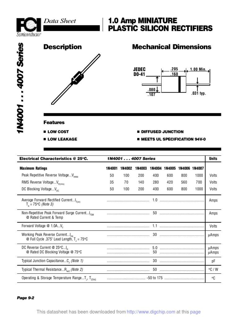 Diode Data Sheet | PDF