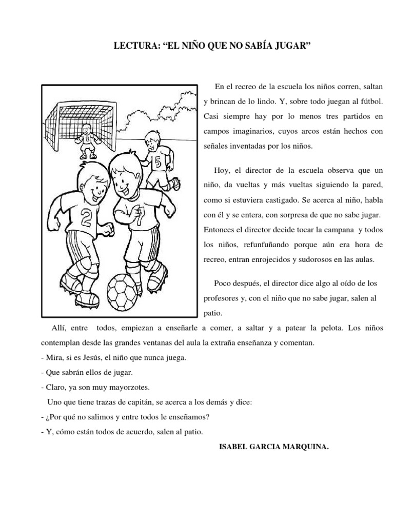 01 El Niño Que No Sabía Jugar | PDF | Ocio | Deportes