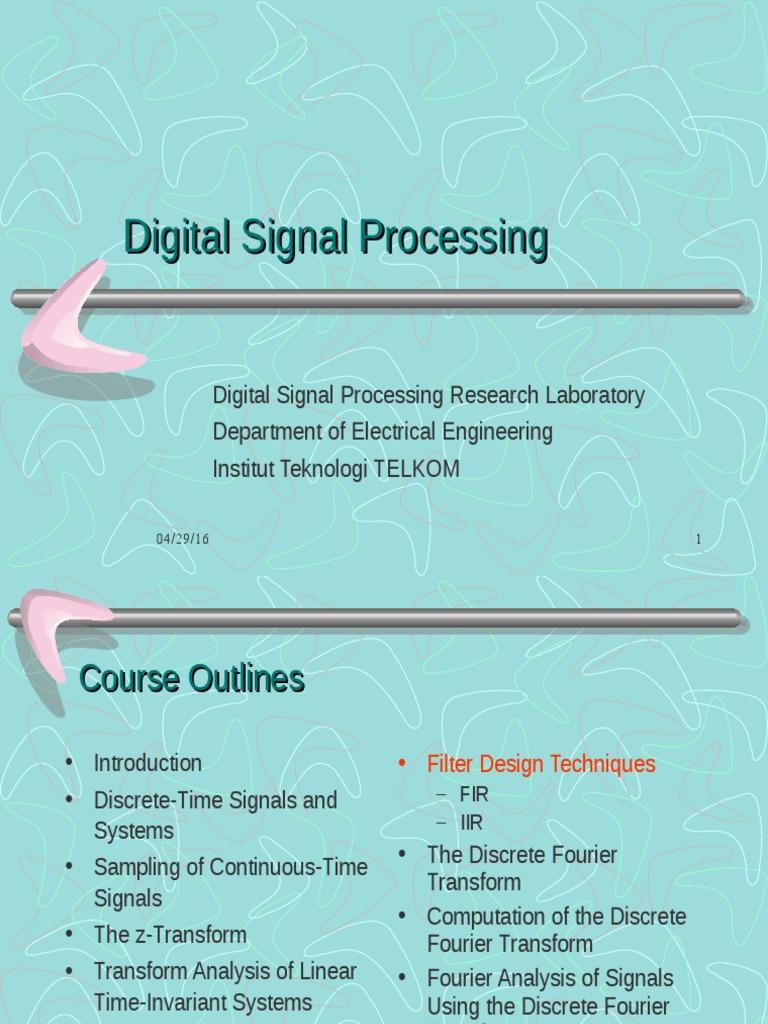 Digital Signal Processing Course Overview | PDF | Digital Signal ...