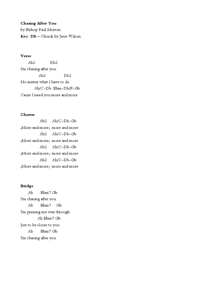 Chasing After You (Chords) | PDF | Art