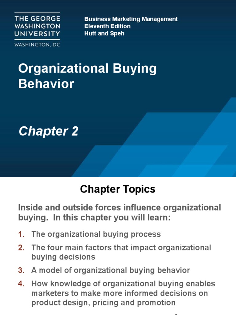 Organizational Buying Behavior Download Free Pdf Strategic