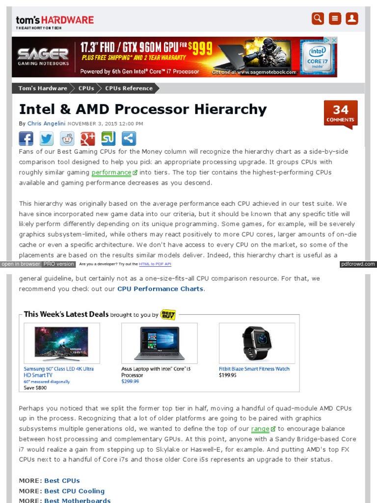 WWW Tomshardware Com Reviews Cpu Hierarchy 4312 HTML | PDF | Central ...