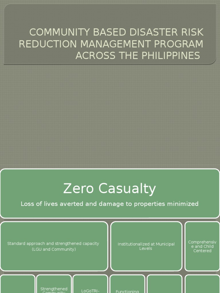 Community Based Disaster Risk Reduction Program Philippines | PDF ...