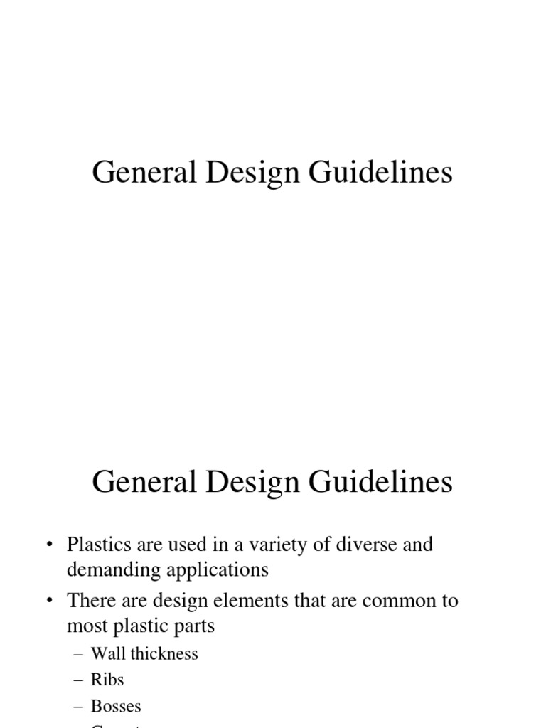 Chapter 2. General Design Guidelines Plastics | PDF | Casting ...
