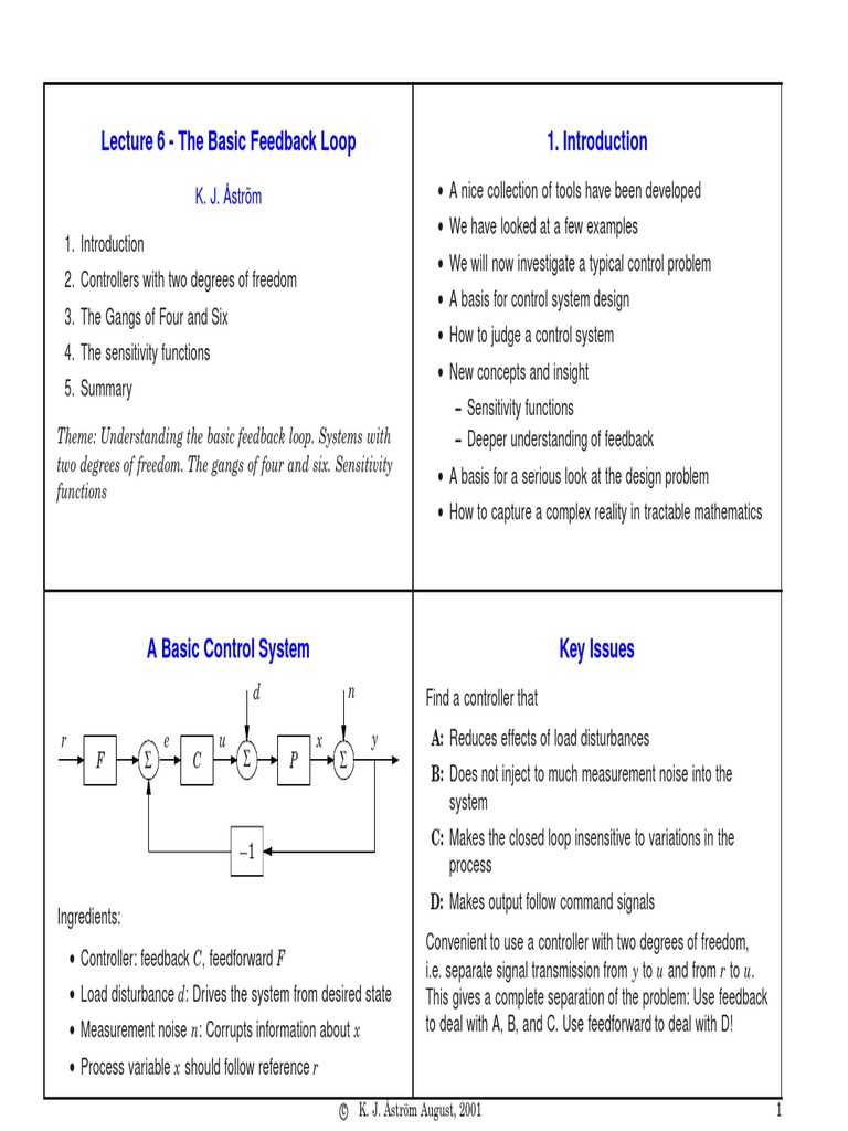 Lecture6 PDF | PDF | Feedback | Control System