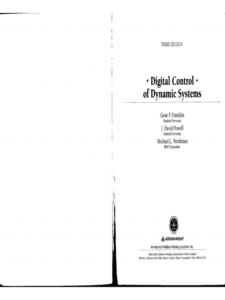 Digital Control of Dynamic Systems, Addison PDF | PDF