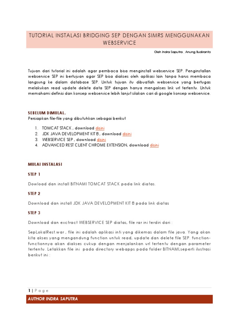 TUTORIAL BRIDGING SEP DENGAN SIMRS | PDF