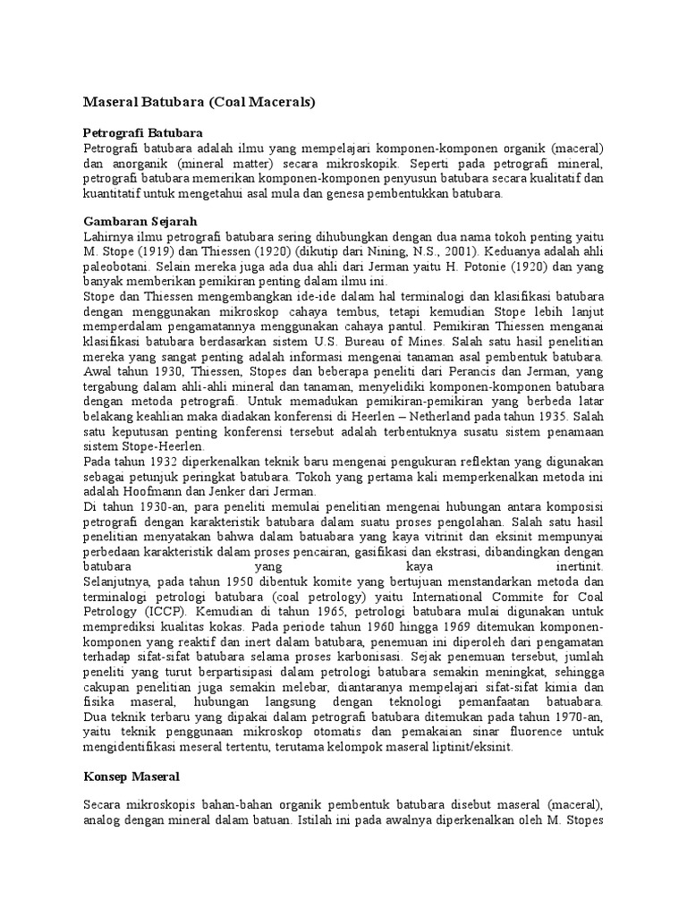 Maseral Batubara | PDF