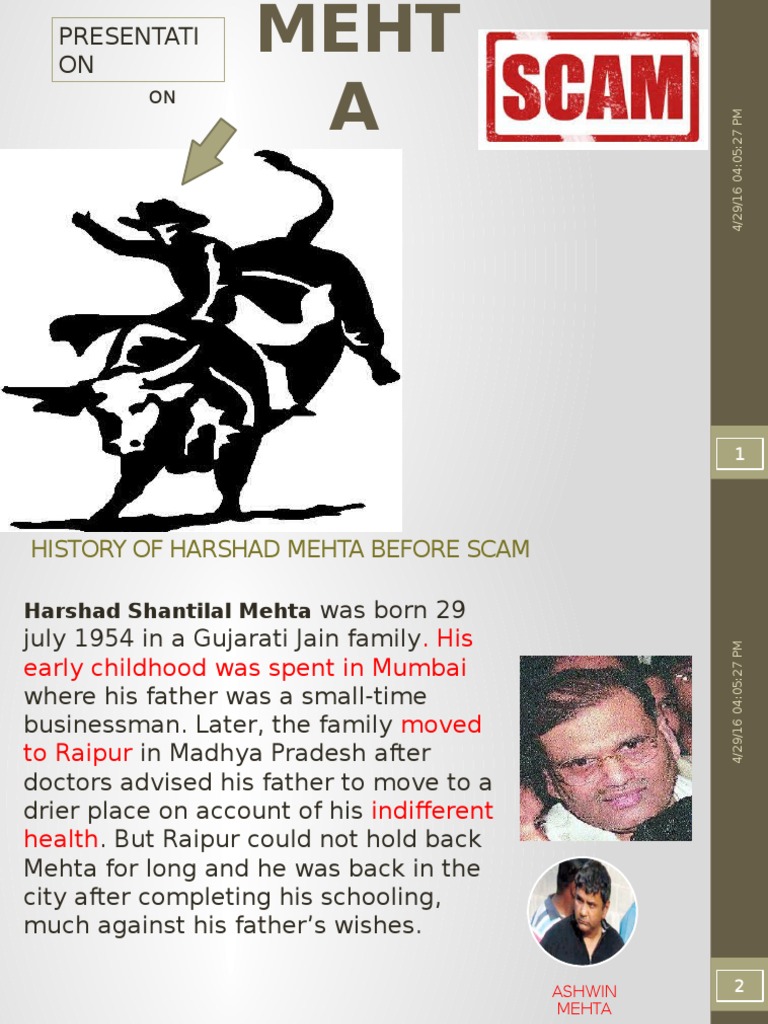 Harshad Mehta Scam | PDF | Economic Institutions | Business