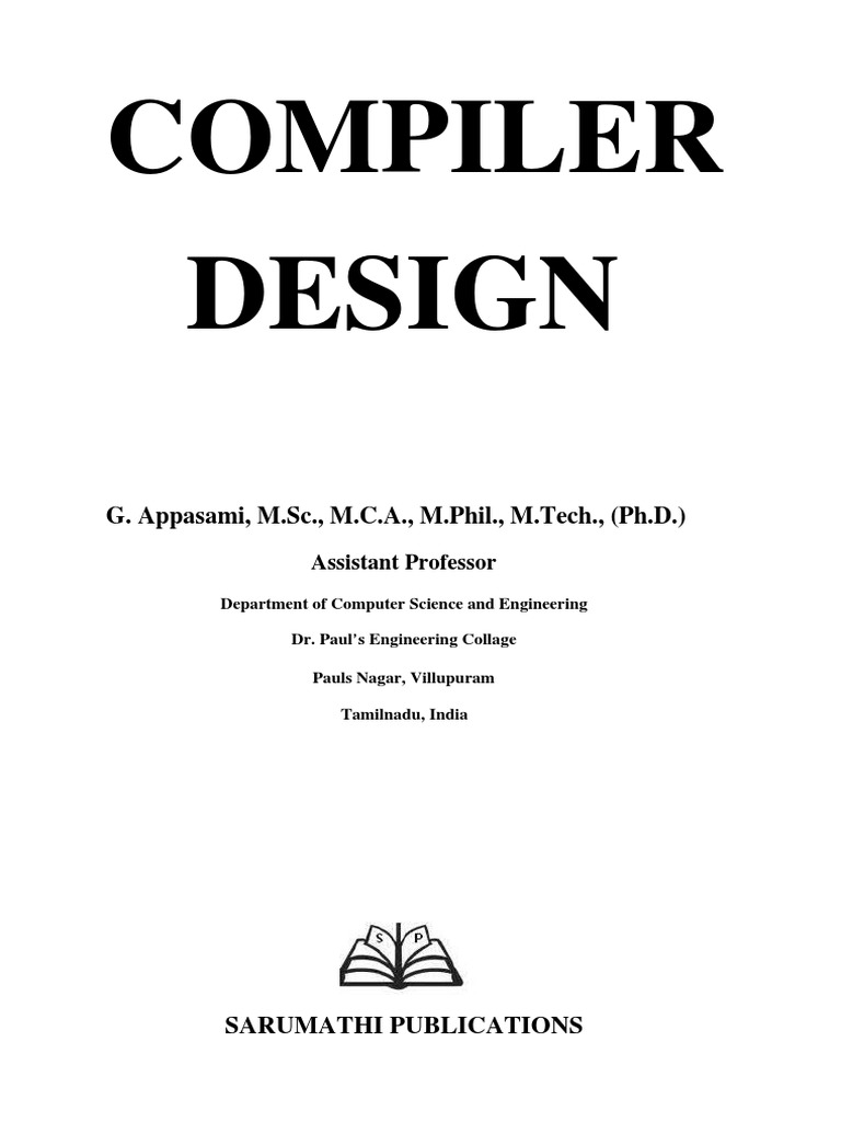 Cs6660 Compiler Design Appasami | PDF | Parsing | Compiler