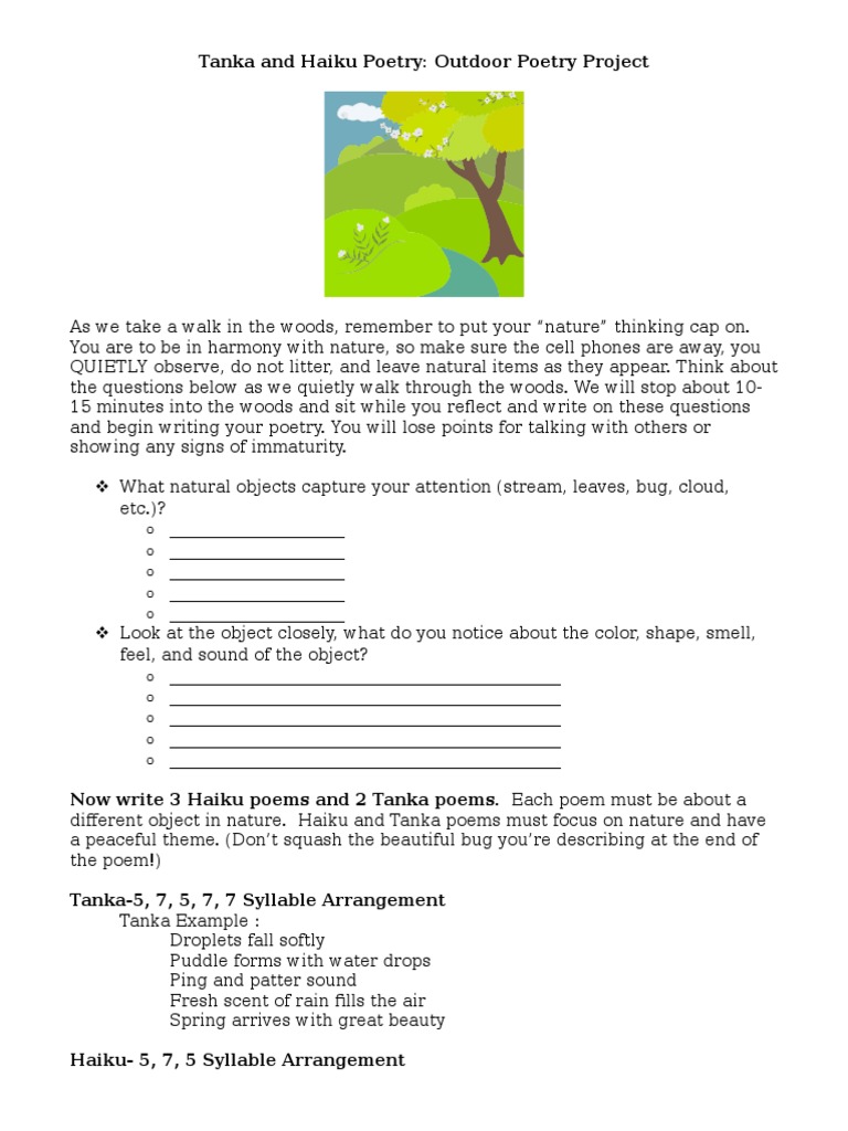 Nature-Inspired Tanka and Haiku Project | PDF