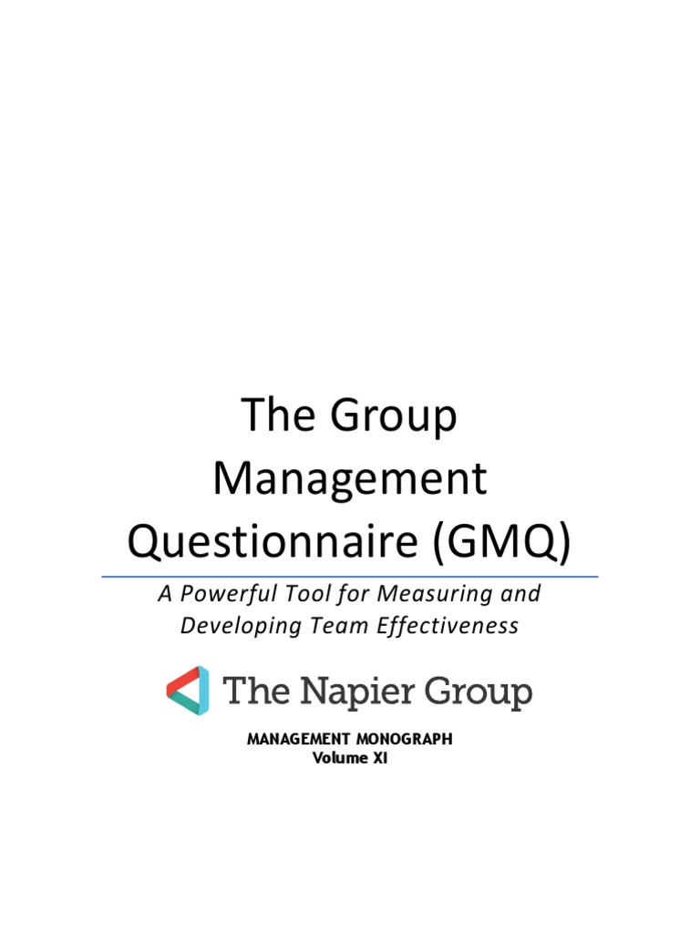 Group Management Questionnaire Guide | PDF | Leadership | Affect ...