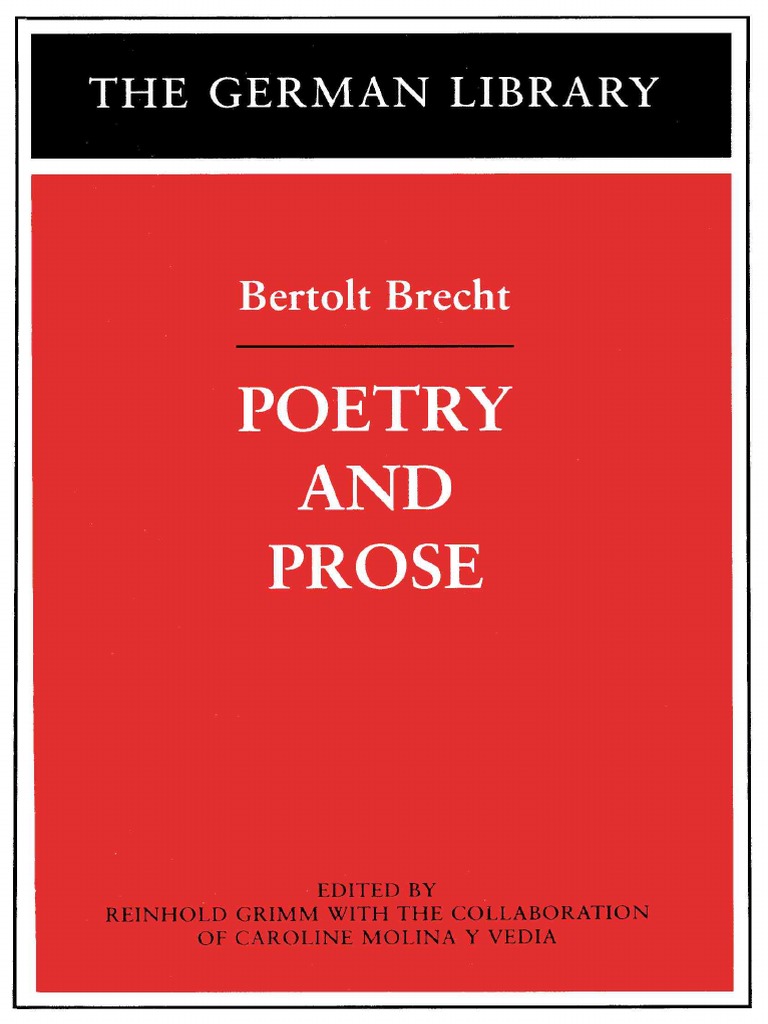 Brecht, Bertolt - Poetry and Prose (Continuum, 2003) | PDF | Dialectic ...