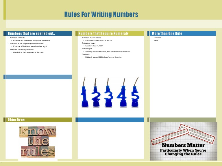 Rules for Writing Numbers | PDF