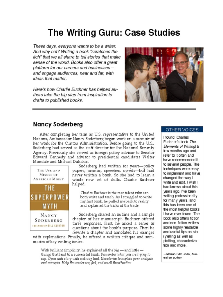 Charles Euchner: Writing Success Stories | PDF | Storytelling | Sports