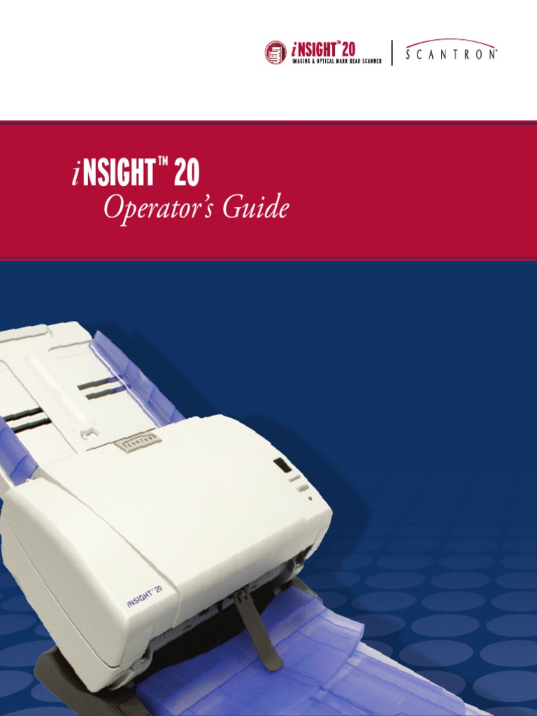 INSIGHT 20 Operators Guide | PDF | Image Scanner | Electromagnetic ...