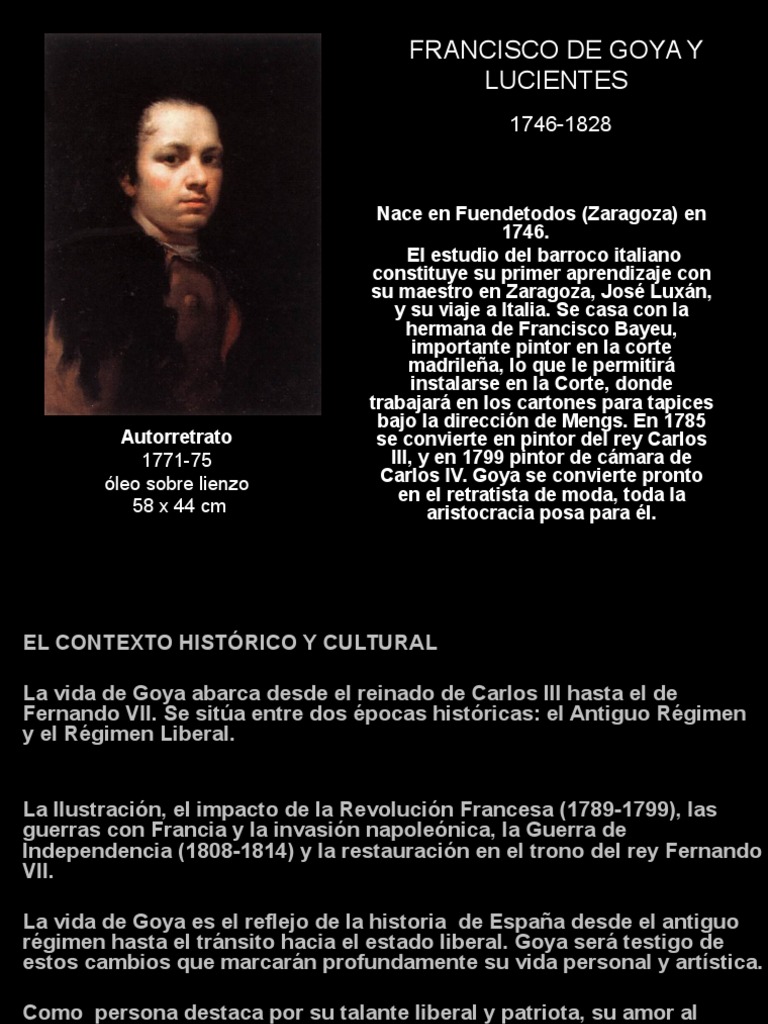 Biografía y contexto de Francisco Goya | PDF | Francisco Goya | Pinturas