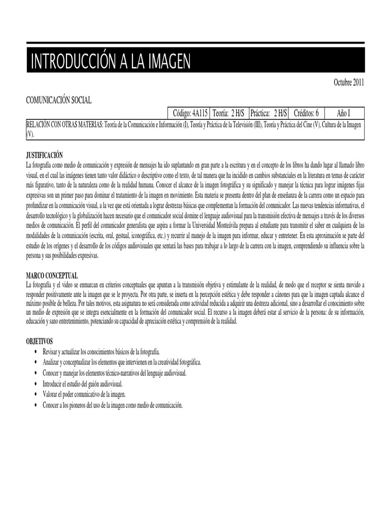 Introduccion A La Imagen | PDF | Imagen | Medios de comunicación)