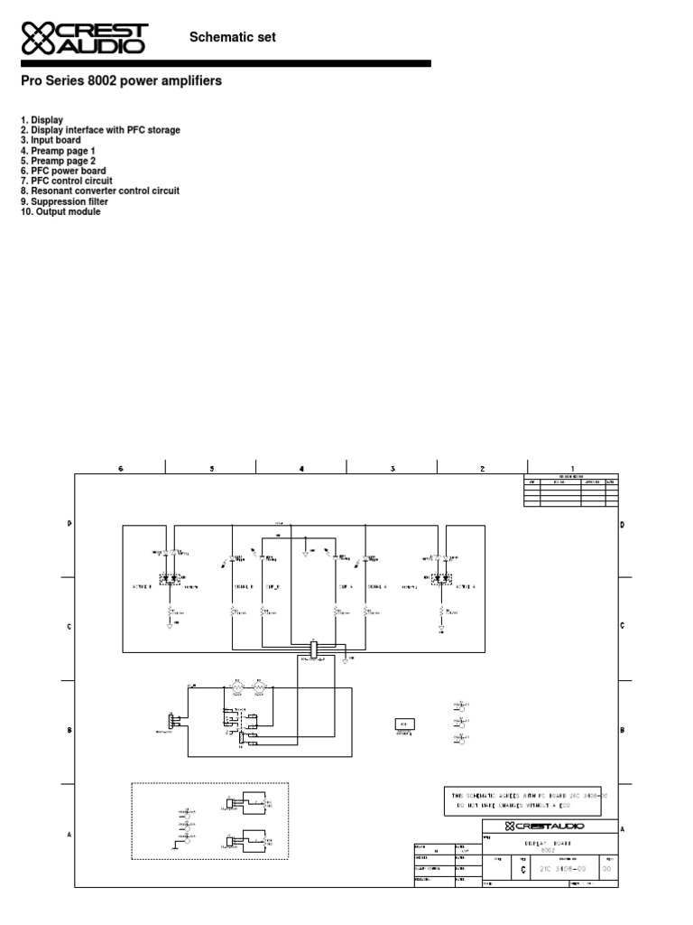 Pro Series 8002 Amplifier Schematics | PDF