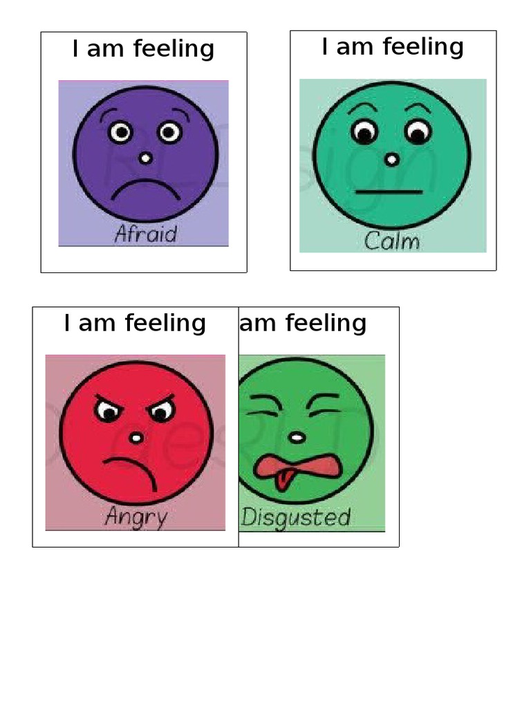 I Am Feeling Cards | PDF