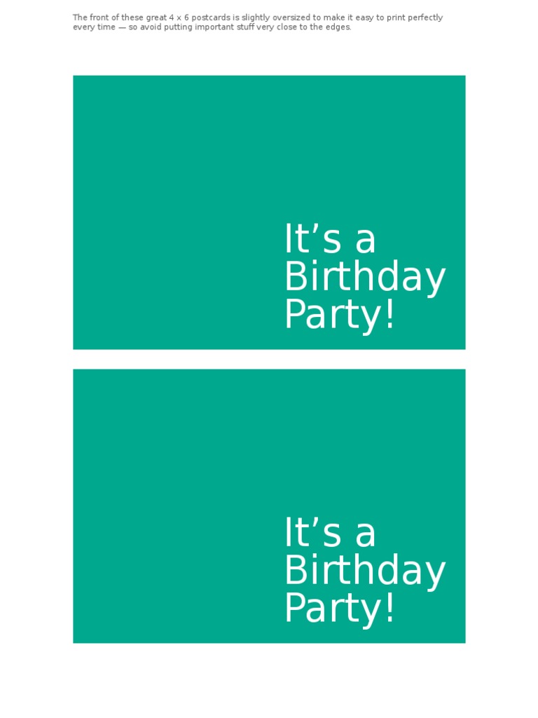 It's A Birthday Party! | PDF