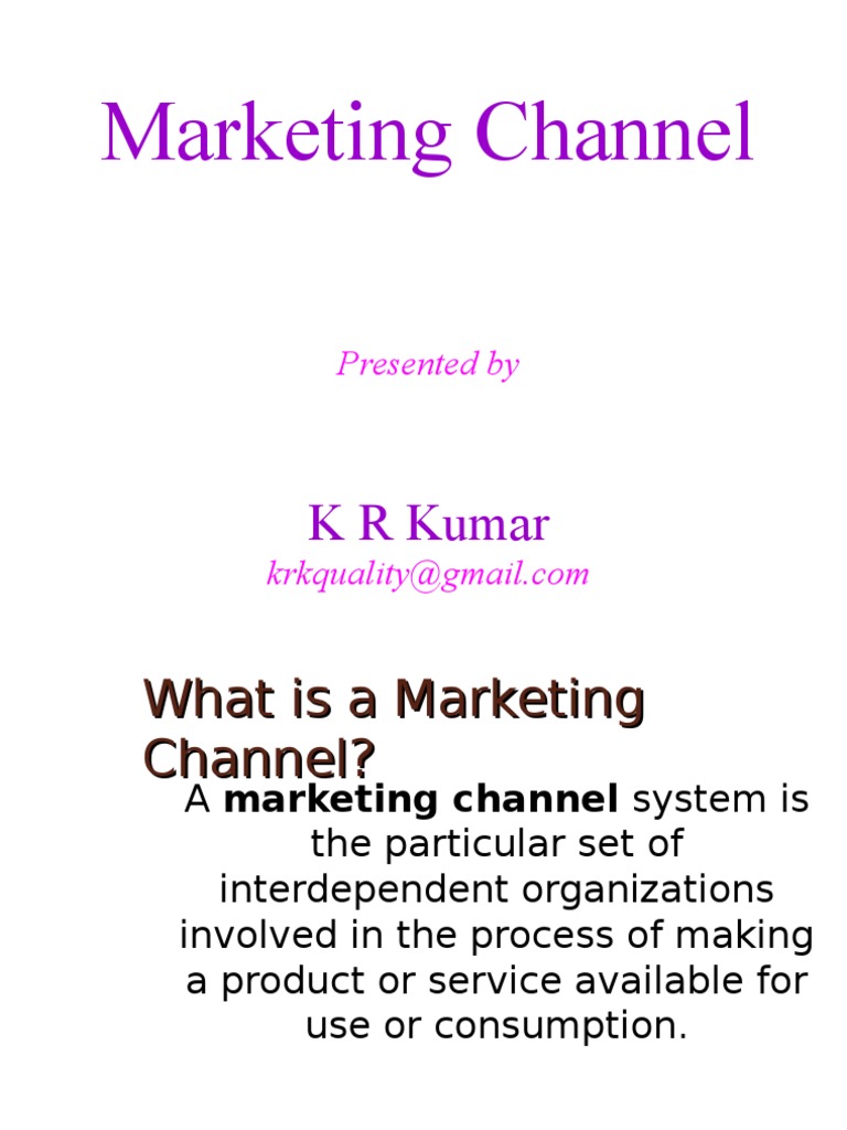 MM - Marketing Channel | PDF | Service Industries | Business Economics