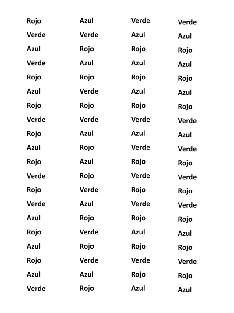 Stroop Laminas PDF | PDF