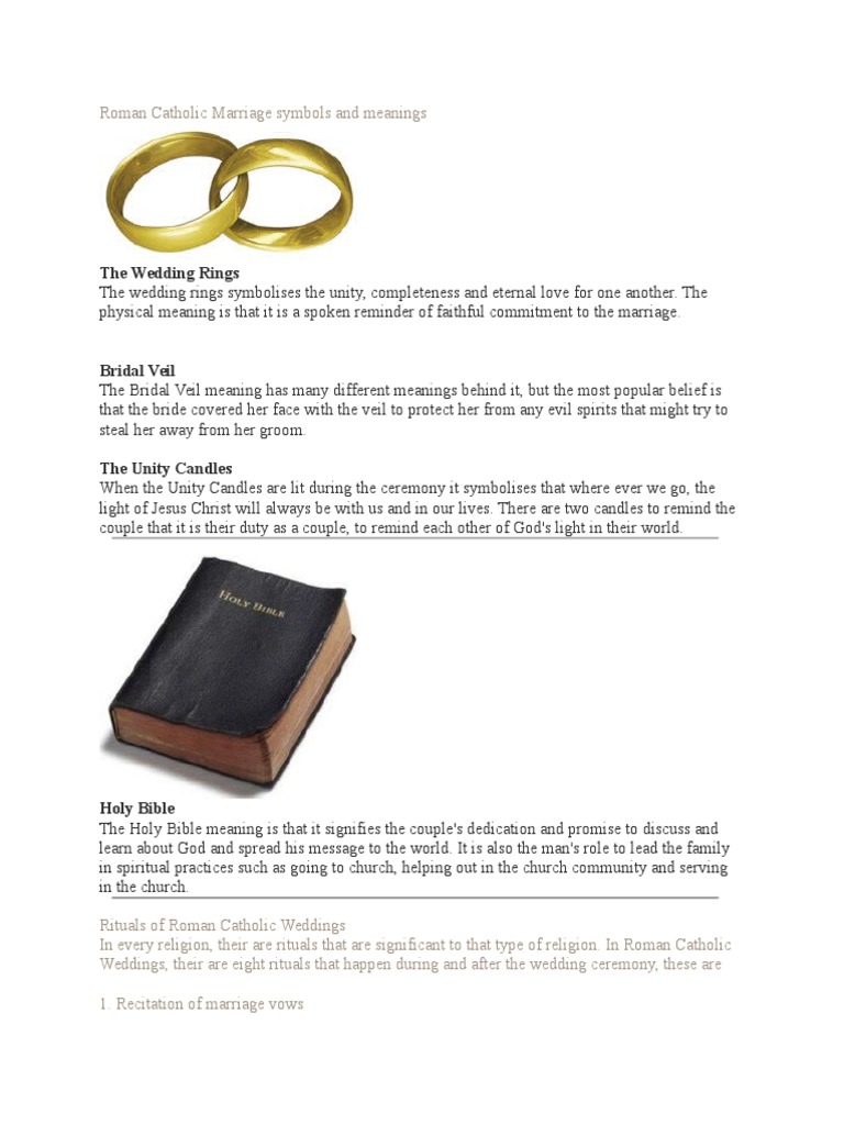 Roman Catholic Marriage | PDF | Veil | Wedding
