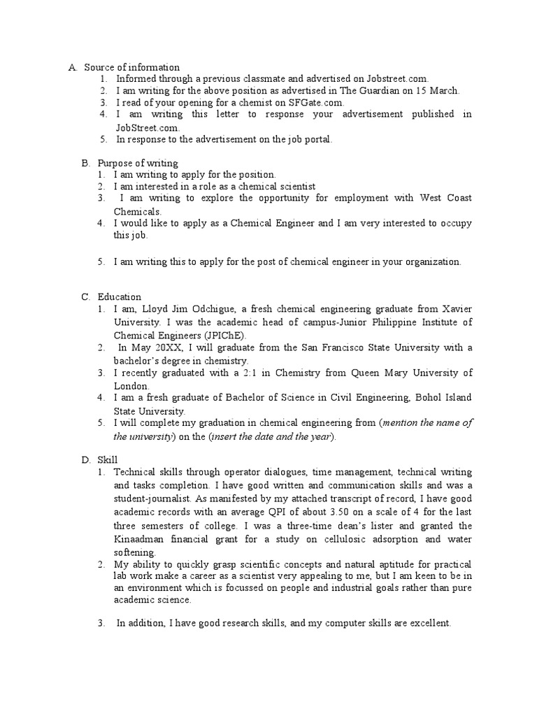 Contoh Bagian Application Letter | PDF | Internship | Job Hunting