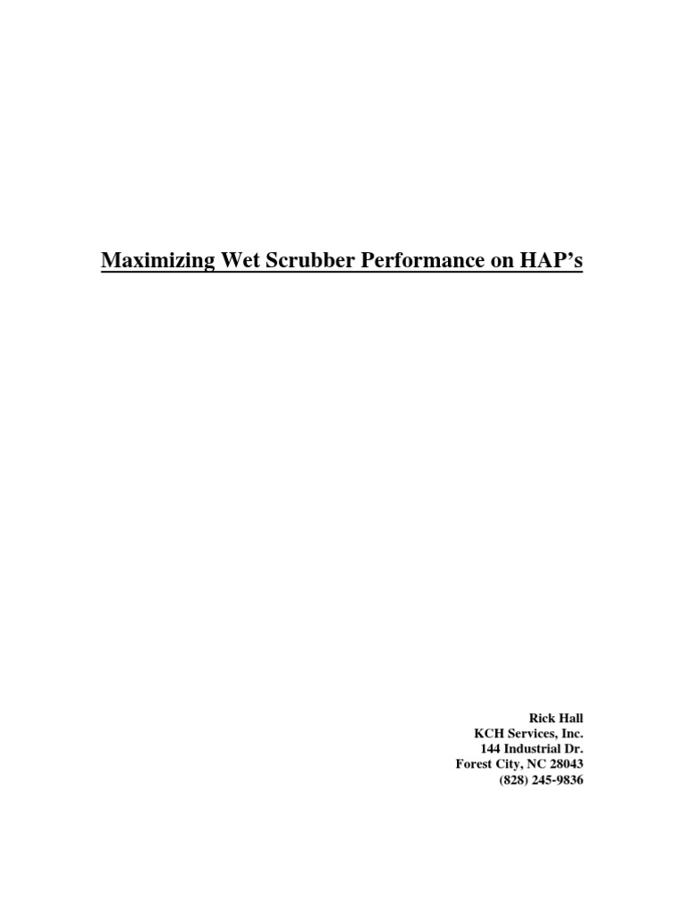 Enhancing Wet Scrubber Efficiency | PDF | Pump | Nozzle