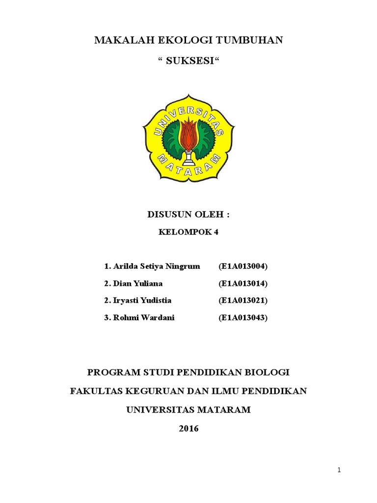 EKTUM Kelompok 4 (Suksesi) | PDF