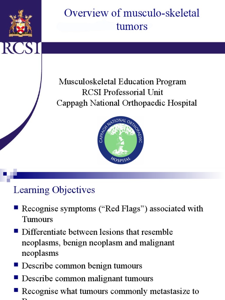 Overview of Musculoskeletal Tumors | Download Free PDF | Neoplasms | Bone